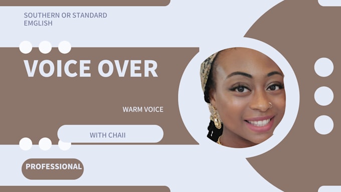 Provide female voice overs by Chayal405 | Fiverr