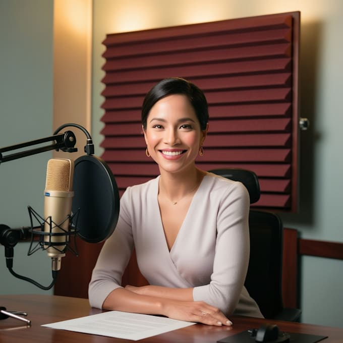 Record a professional american female voice over in hq audio by ...