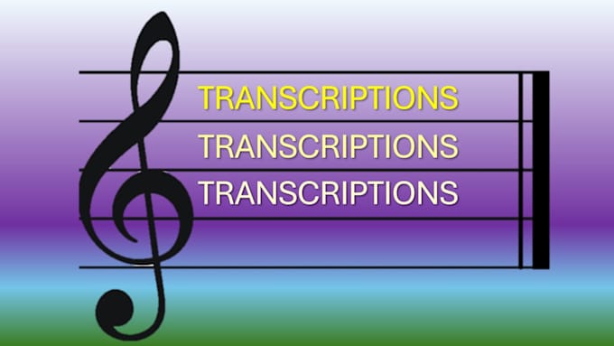Do sheet music transcriptions from any type of audio by Eltiagor | Fiverr