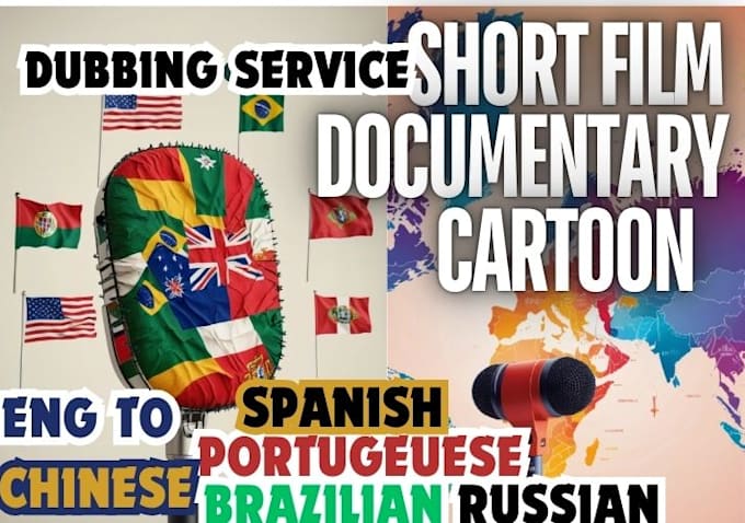 Do dubbing, voice over for short film , documentary and animated ...