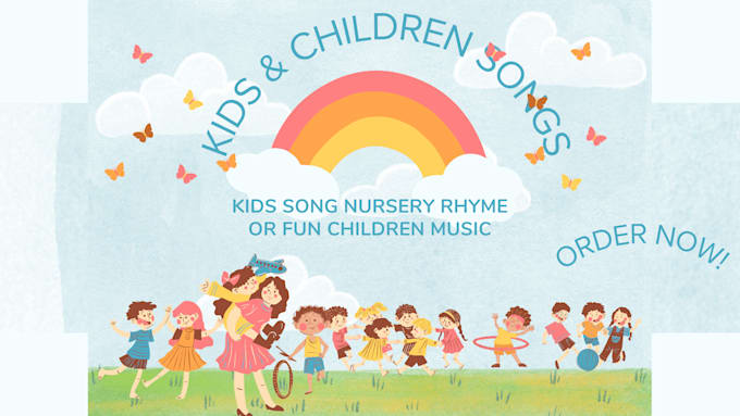 Sing children songs nursery rhymes and kid song as female singer and ...