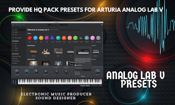 Provide pack presets for analog lab, arturia pigments,cmi v by Medles_n ...