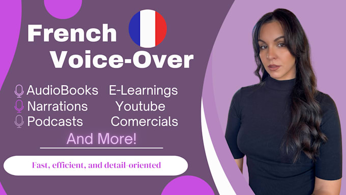 Recorded a pro french voice over by Roleawords | Fiverr