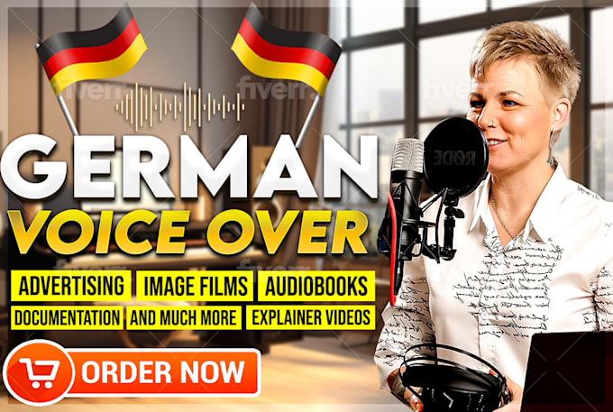 Record a female german voice over in a warm voice by Rainbowvoice | Fiverr