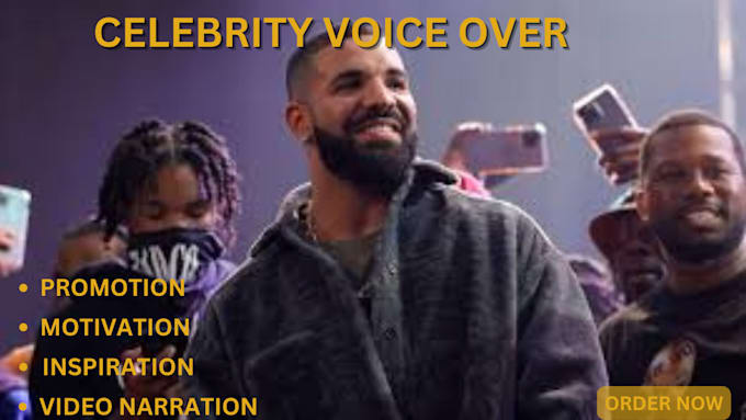 Create a studio quality drake voiceover for any project music ...