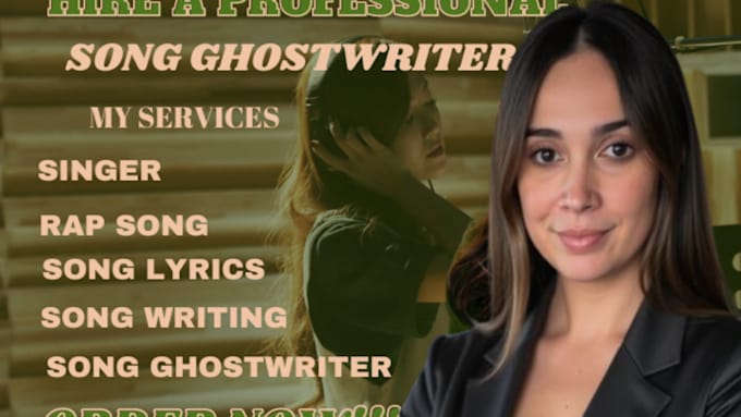 Be your female ghost songwriter, ghostwriter, song lyrics writer by ...