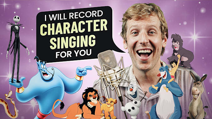 Record character singing for cartoons, animation, and games by ...