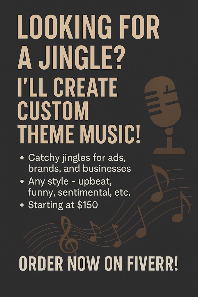Create a custom jingle for your brand or business by Combatcity | Fiverr