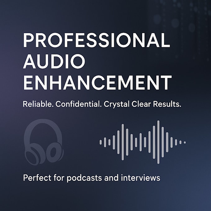 Create professional audio enhancement by Hayley_vw | Fiverr