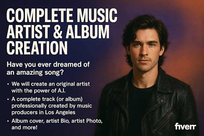Create a complete music artist and album by Live562 | Fiverr