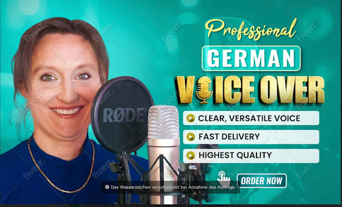 Record a female german voice over in 24h by Voice4youno1 | Fiverr