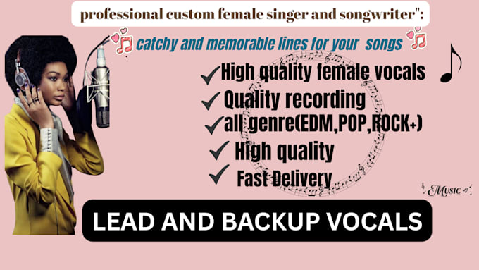 Be you professional custom female singer and songwriter by Becky_song ...