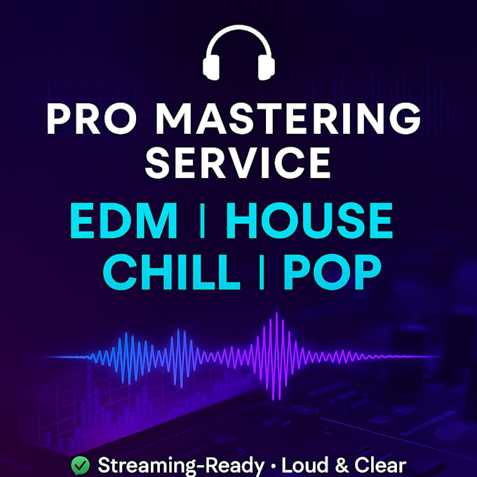 Master your edm, house track to industry standard by Inmadomusic | Fiverr