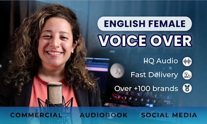 Record pro english female voice over with express delivery by ...