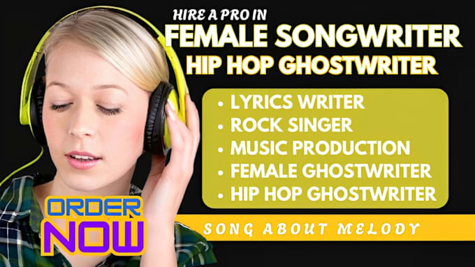 Be your female hip hop singer pop vocalist ghostwriter rap and edm by ...