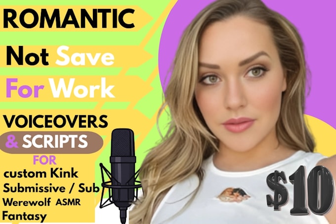 Record a seductive female voice over and i will write custom intimate ...