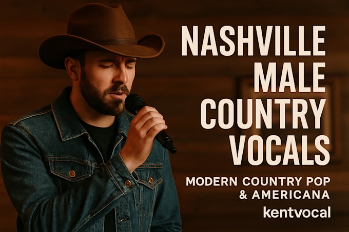 Be your nashville male country singer with twangy vocals and americana ...