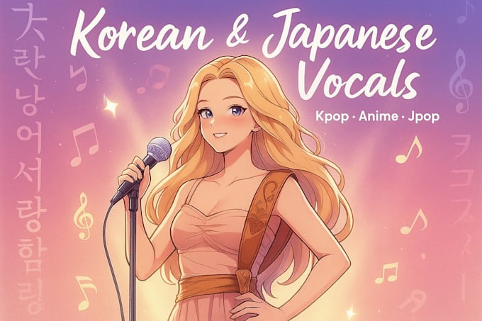 Be your japanese or korean female singer and songwriter for jpop anime ...