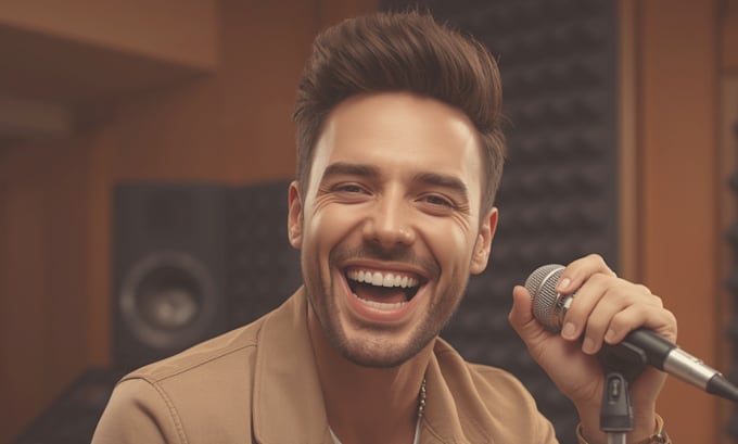 Be your professional singer, male singer, songwriter, custom song ...