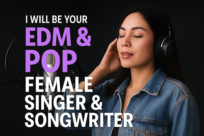 Sing and record female edm, rock, rnb, pop vocal, singer, afro house ...