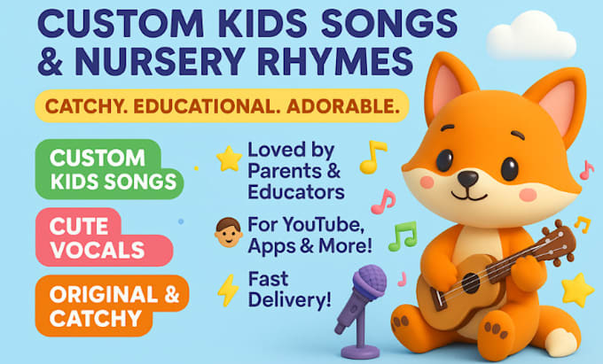 Create custom kids songs, children music and original nursery rhymes by ...