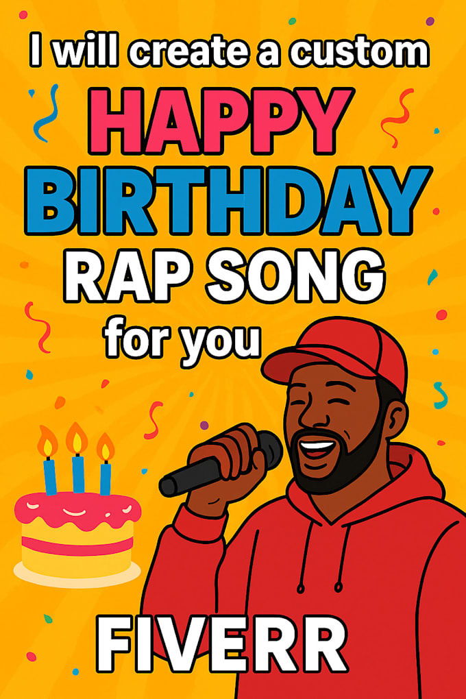 Create a custom happy birthday rap song for you by Amrabet2020 | Fiverr