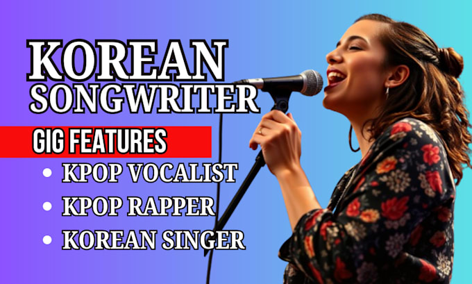 Be your korean female singer, kpop, pop singer, native korean singer ...