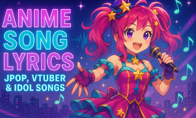 Write and produce unique japanese anime song lyrics, jpop, vtuber and ...