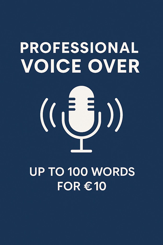 Record a professional short voice over up to 100 words by Andreame999 ...