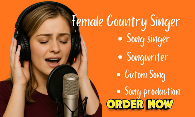 Sing custom song female vocalist country song female singer songwriter ...