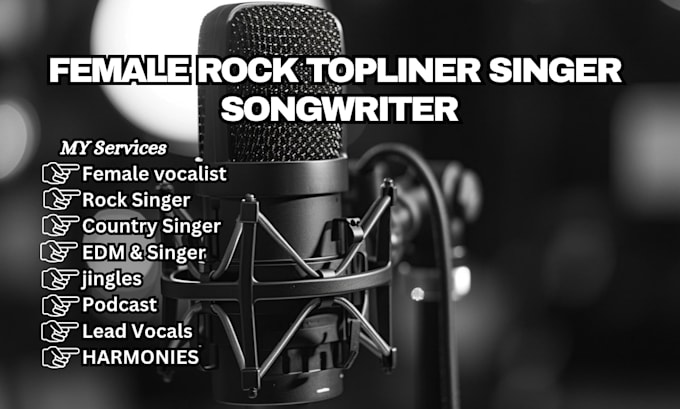 Be your female rock topline singer by Candela_cibrian | Fiverr