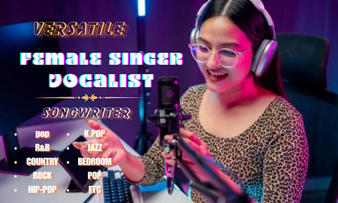 Be your professional female singer female edm and trance vocalist by ...