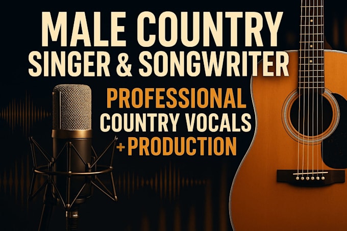 Be your male country singer songwriter country music producer and male ...