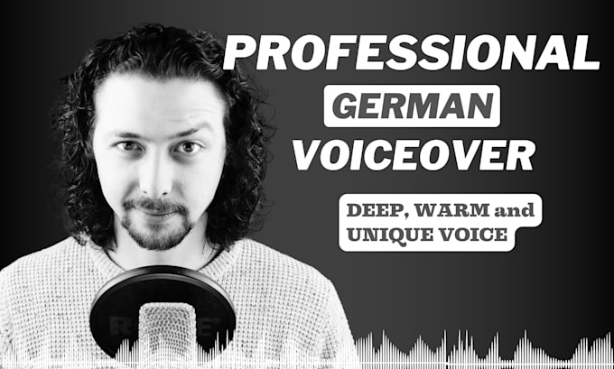 Record a professional german voice over in a warm, deep and unique ...