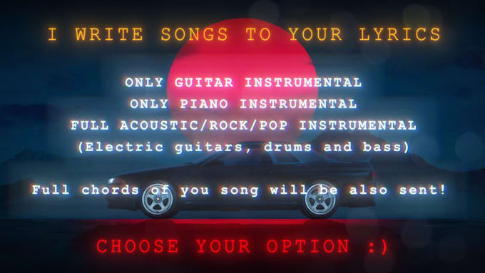 Write music over lyrics by Nurtilyeu | Fiverr