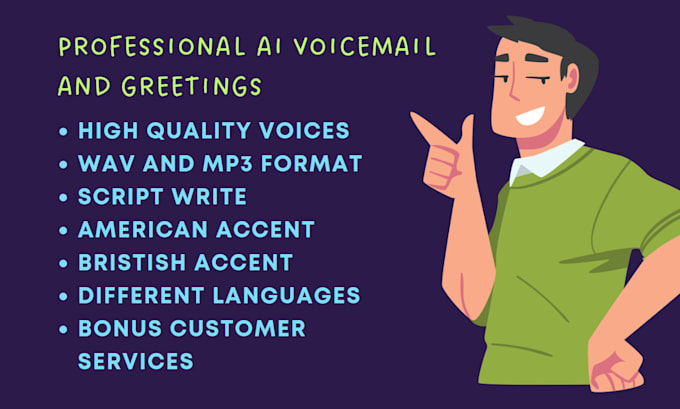 Record professional ai voicemail and greetings by Isfandyar44 | Fiverr