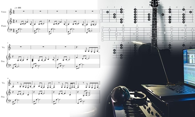 Precision music transcription sheet music, chords, vocals, tracks and ...