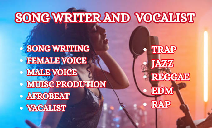 Be your professional female country singer songwriter and lyricist for ...