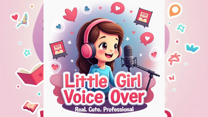 Record a real cute american little girl voice over for your project by ...