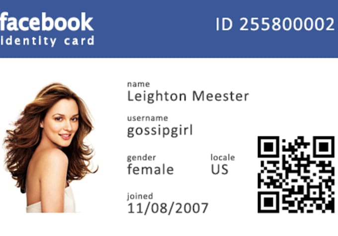 Create you a facebook id card by Filjohnamil