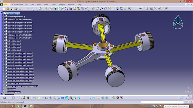 Create 3d models on catia v5 from 2d drawings by Vivekpatil244