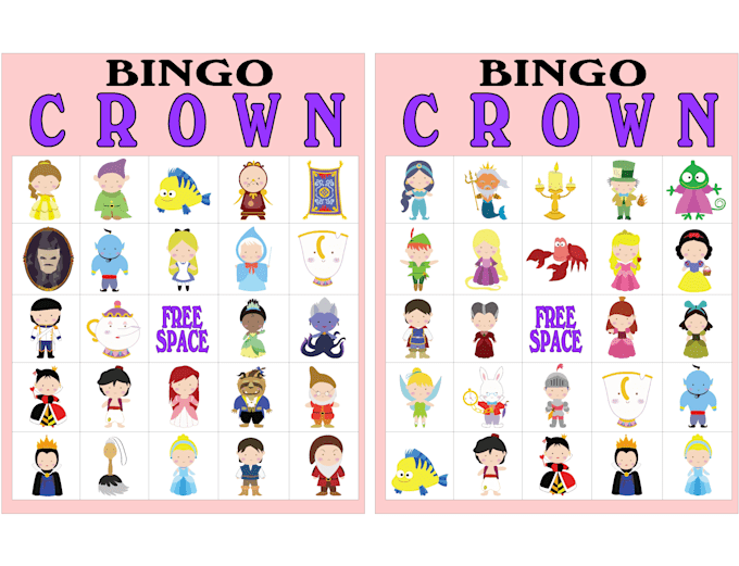 Send you a digital fairy tale bingo game by Kandykreations