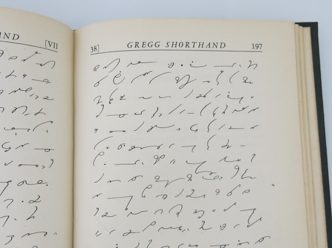 transcribe gregg shorthand notes into english
