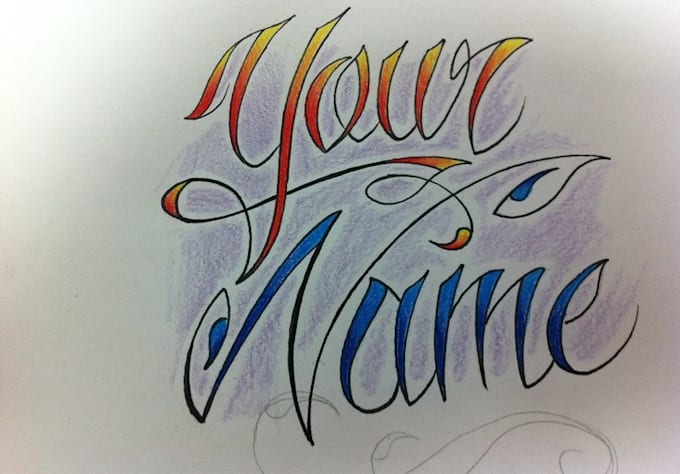 Write your name or any word you want in a cool tattoo style by Dpainecustom