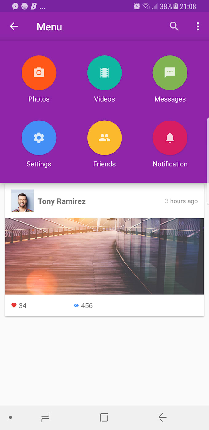 Give you full material ui kit template for menus android app by ...