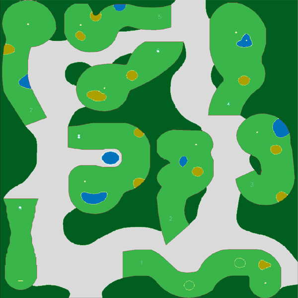 design and draw in autocad a single miniature golf
