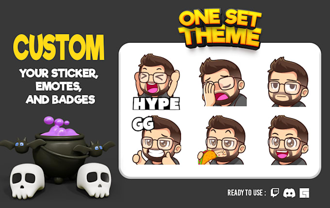 Digital Drawing & Illustration Art & Collectibles Streamer Emotes Word ...