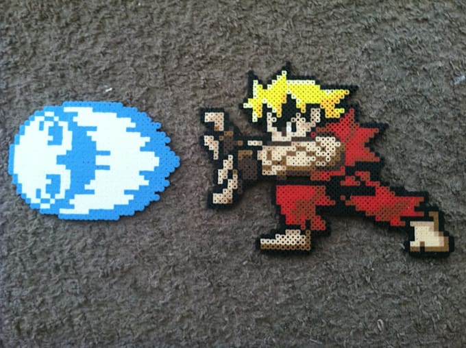 Make an 8 bit character from an anime or comic out f perler beads by ...