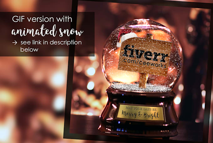 Put your logo or message in a snow globe for christmas by Ceeworks