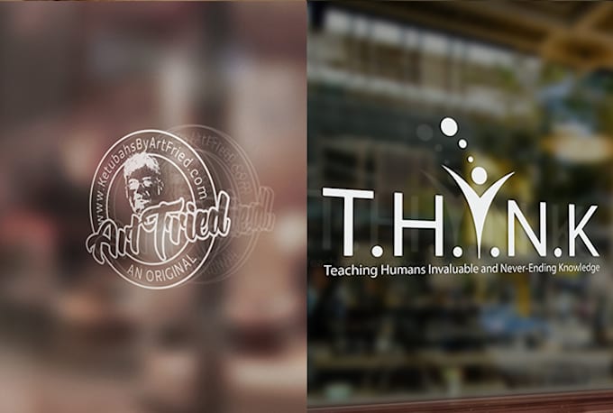 Create 2 designs of your logo on a glass window by Aerismel